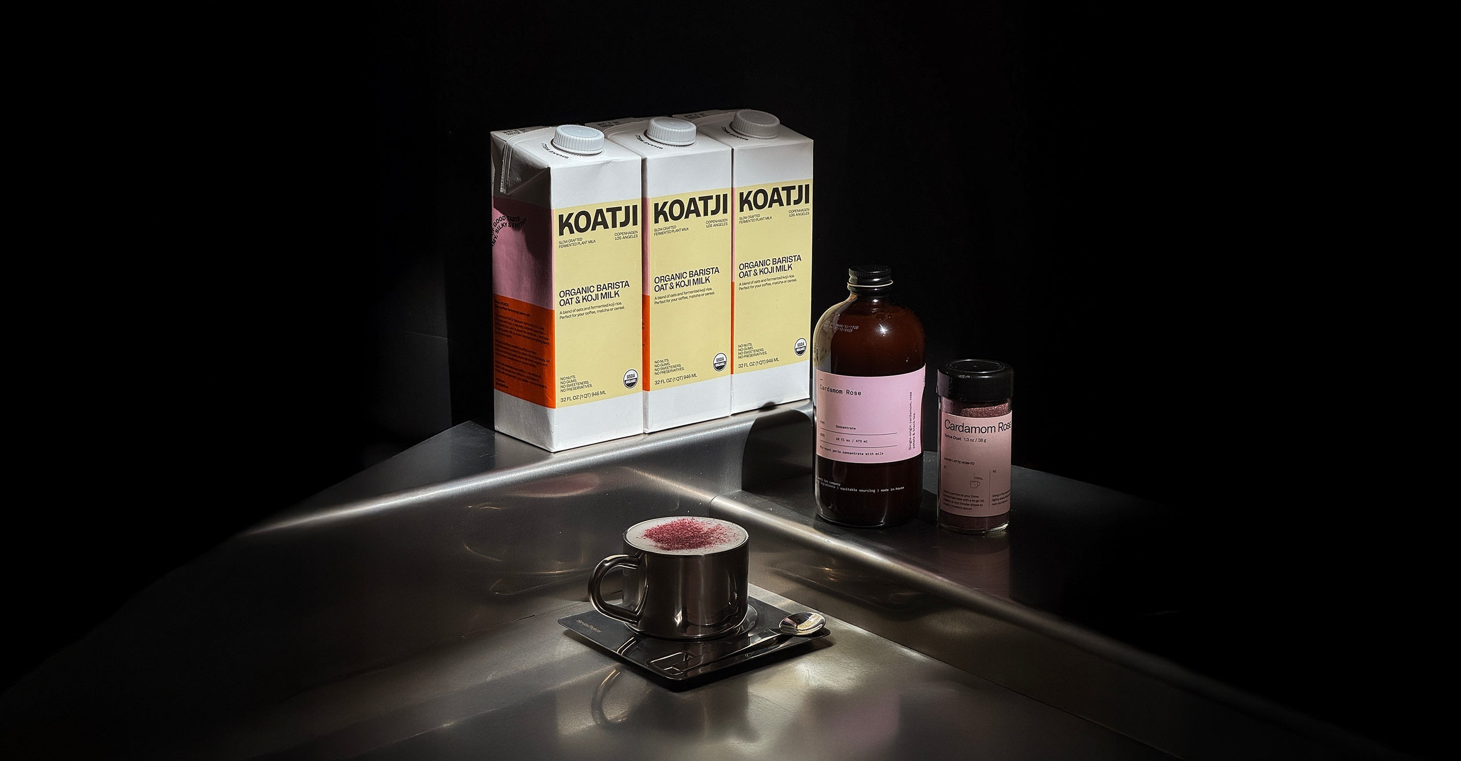 Oat Milk & Cardamom Rose Chai Collaboration | KOATJI x DONA